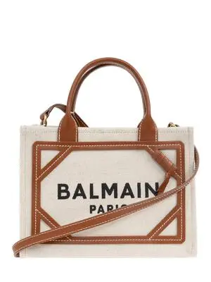 Balmain Shoulder Bag With Logo - Cream