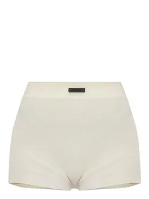Fear Of God Knit Shorts With Logo - White