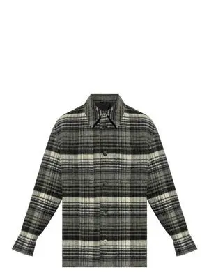 Fendi Flannel Wool Shirt - Grey