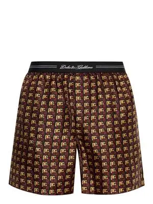 Dolce & Gabbana Silk Shorts - Brown