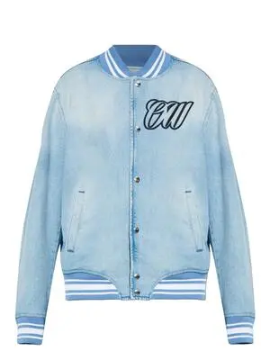 Off-White Denim Bomber Jacket - Blue