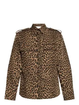 Zadig&Voltaire Animal Print Denim Shirt - Brown