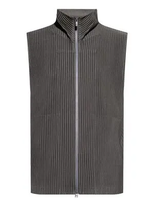 Issey Miyake Pleated Vest - Grey