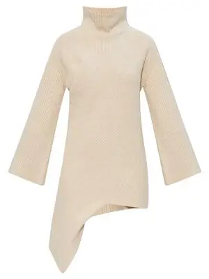 Cult Gaia Turtleneck Knit Mini Dress - Cream