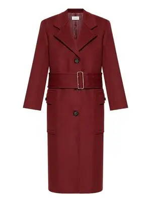 FERRAGAMO Wool And Cashmere Blend Coat - Red