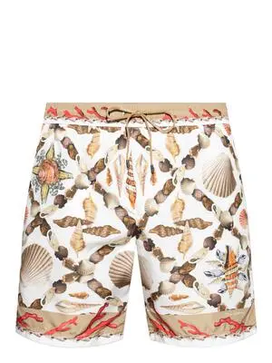 Dolce & Gabbana Printed Swim Shorts - Beige