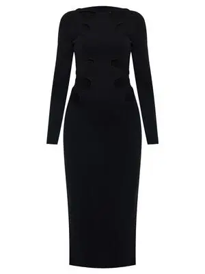 Cult Gaia Anaria Fitted Midi Dress - Black