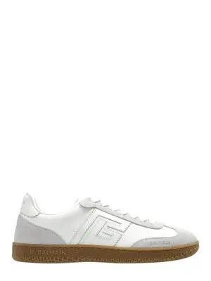 Balmain Swan Leather Sneakers - White