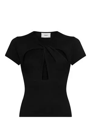Coperni T-shirt With Decorative Cut-outs - Black