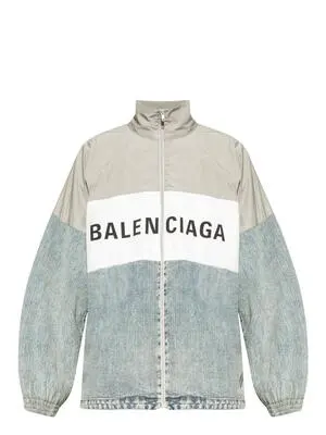 Balenciaga Logo Bomber Jacket - Grey