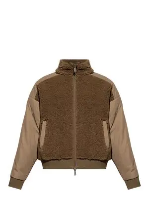 Dsquared2 Fleece Jacket With Stand-up Collar - Brown
