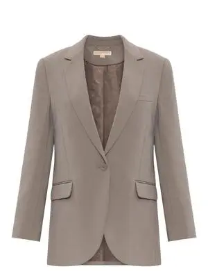 Michael Kors Blazer With Open Lapels - Grey