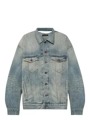 Balenciaga Oversized Denim Jacket - Blue