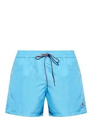 Paul Smith Swim Shorts With Logo Patch - Blue