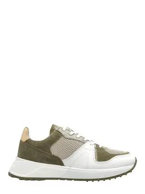Michael Kors Jaime Leather, Suede, And Mesh Sneakers - Green