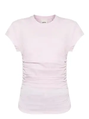 Isabel Marant Maelie Fitted T-shirt With Side Ruching - Pink