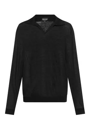 Giorgio Armani Linen Polo - Black