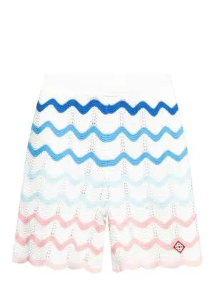 Casablanca Cotton Knit Shorts - White
