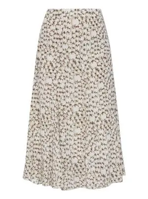 ISABEL MARANT Hortensia Floral Silk Midi Skirt