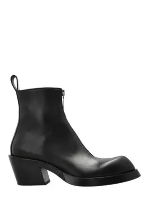 Alexander McQueen Leather Ankle Boots - Black