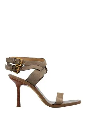 Michael Kors Irene High-heeled Suede Sandals - Green