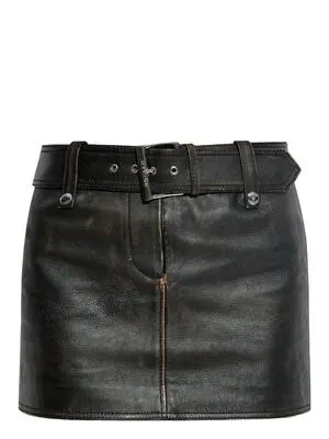 ALEXANDER MCQUEEN Leather Mini Skirt