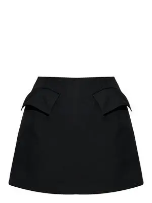 Alexander McQueen Wool Mini Skirt - Black