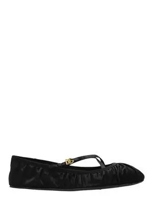 Dolce & Gabbana Satin Ballet Flats - Black