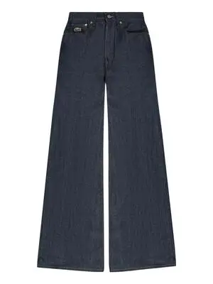 Lacoste High-waisted Bootcut Jeans - Navy Blue