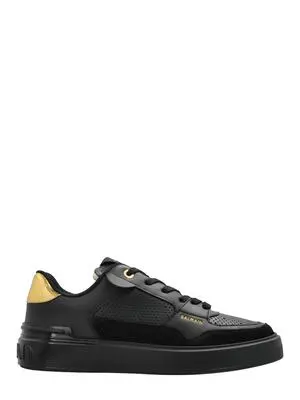 Balmain B-court Leather Sneakers - Black