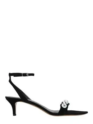 Isabel Marant Arolee Suede Heeled Sandals - Black