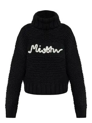 MISBHV Logo Turtleneck Sweater - Black