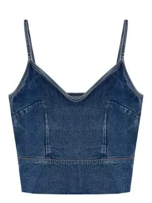 ALLSAINTS Lilah Denim Top - Navy Blue