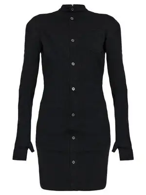 Issey Miyake Long Sleeve Mini Dress - Black