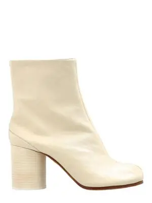 MAISON MARGIELA Tabi' Cut-out Heeled Ankle Boots - Cream