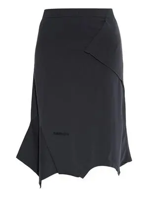 Vetements Asymmetric Midi Skirt With Decorative Trim - Grey