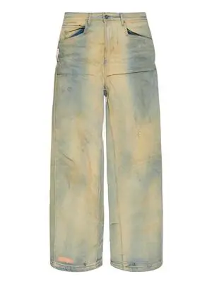 PDF Patterned Bootcut Jeans