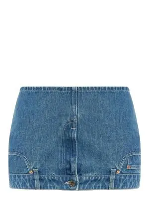 Vetements Mini Denim Skirt - Blue