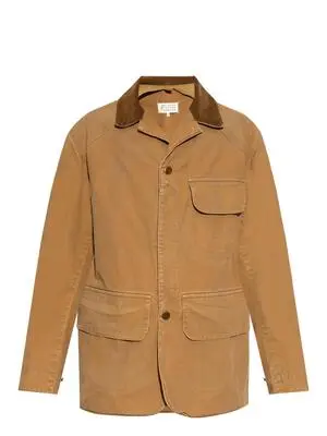 MAISON MARGIELA Cotton Jacket With Corduroy Collar And Pockets - Brown