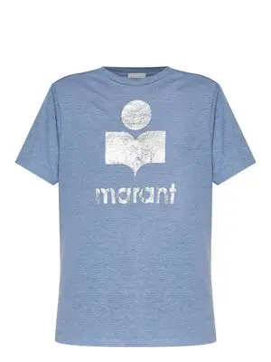 MARANT ETOILE Zewel Linen T-shirt - Blue