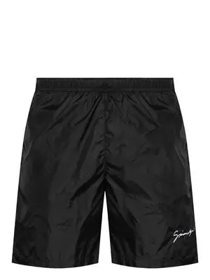 Givenchy Swim Shorts With Logo - Black