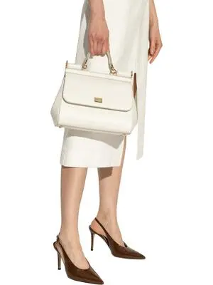 Dolce & Gabbana Sicily Large Handbag - White