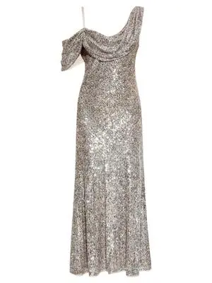 Diane Von Furstenberg Joaquin Sequin Dress - Silver