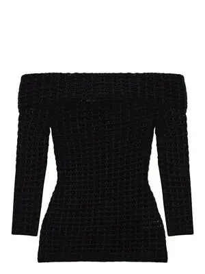 Isabel Marant Dermotte Geometric Knit Sweater - Black