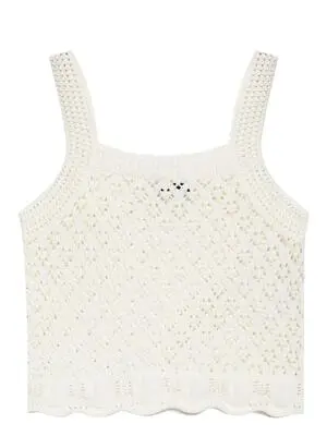 Maison Kitsuné Knitted Top - Cream