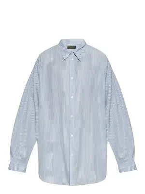 Balenciaga Shirt With Stripe Pattern - Light Blue