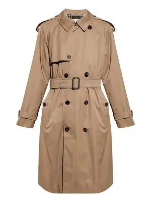 Burberry Double-breasted Trench Coat With Belt - Brown