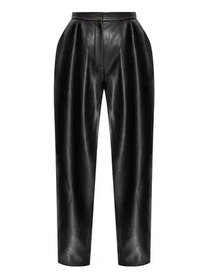 Balmain Vegan Leather Trousers - Black
