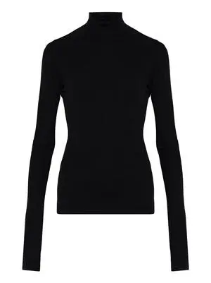 JIL SANDER Double Turtleneck Wool Sweater