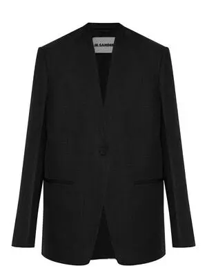 JIL SANDER Blazer With Silk Trim